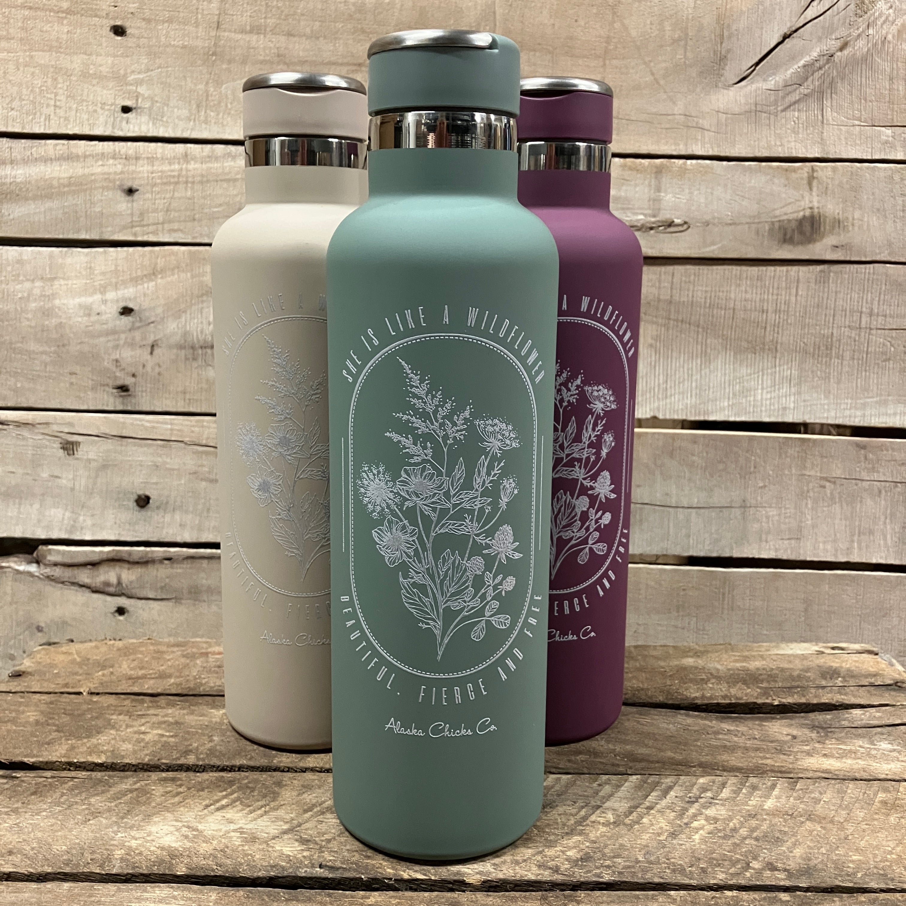 Like a Wildflower Water Bottle – Alaska Chicks Co